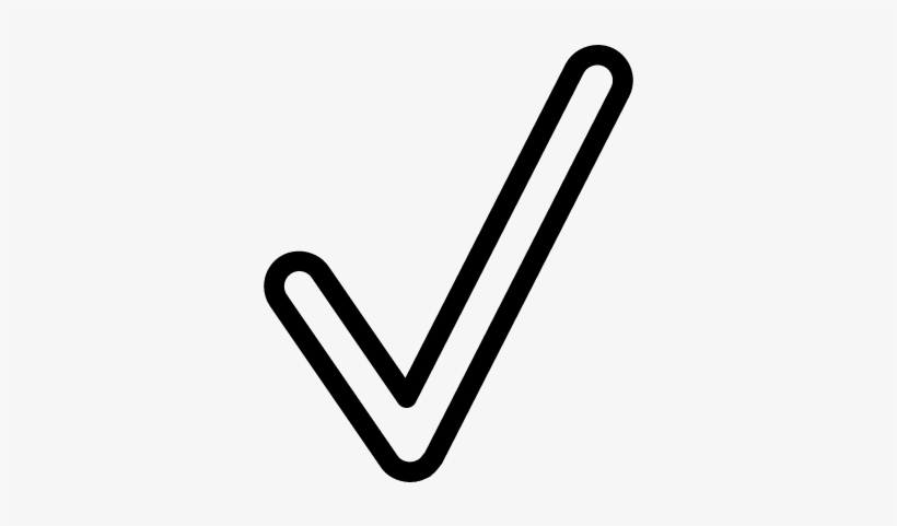 Checkmark Outline Vector Outline Of A Check Mark Transparent PNG 