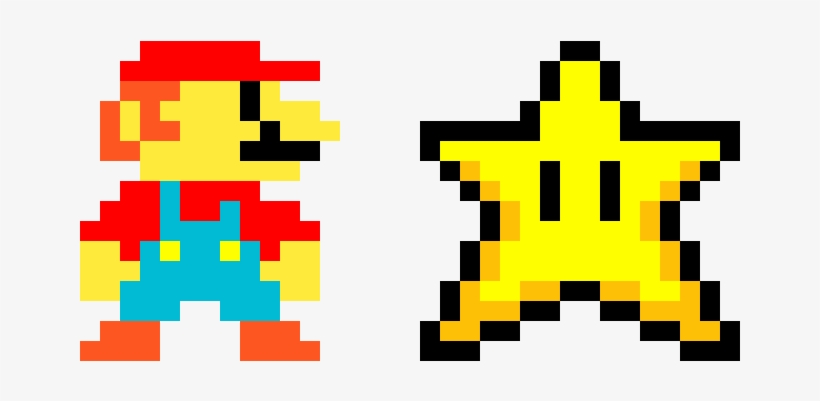 Download Mario Star - 8 Bit Mario Star Grid - HD Transparent PNG ...