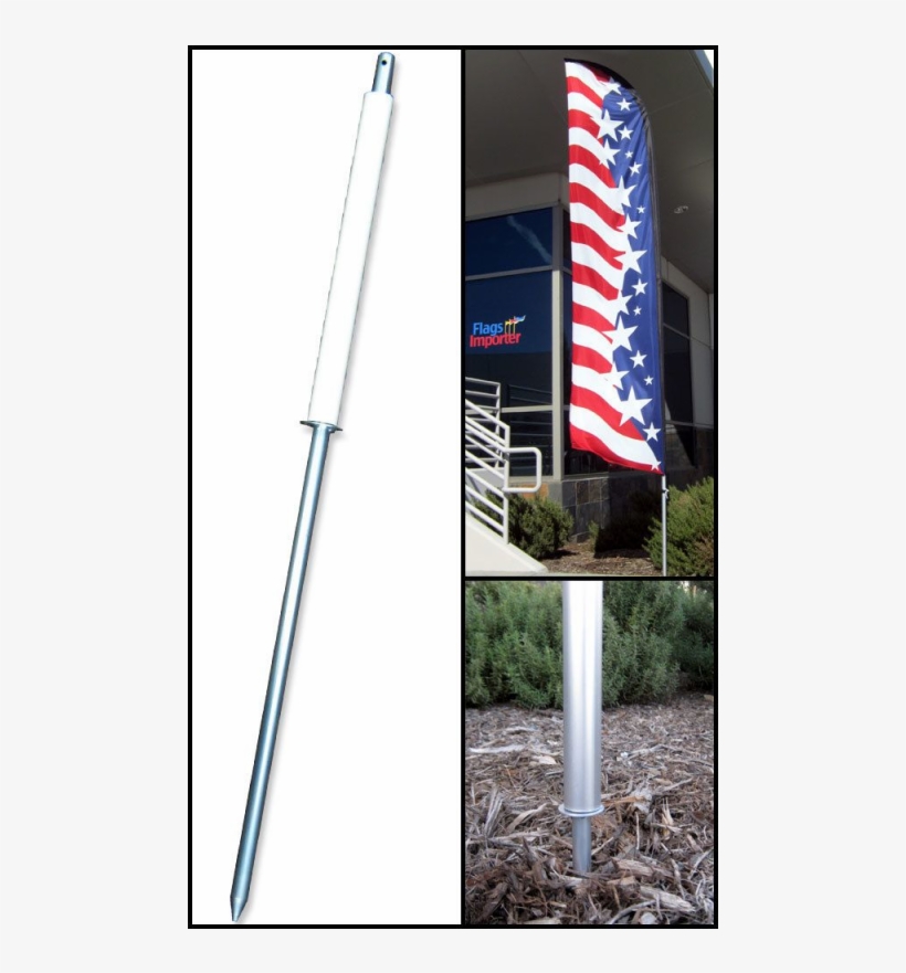 16ft Advertising Convertible Flag Pole Kit (w/ground Transparent PNG ...