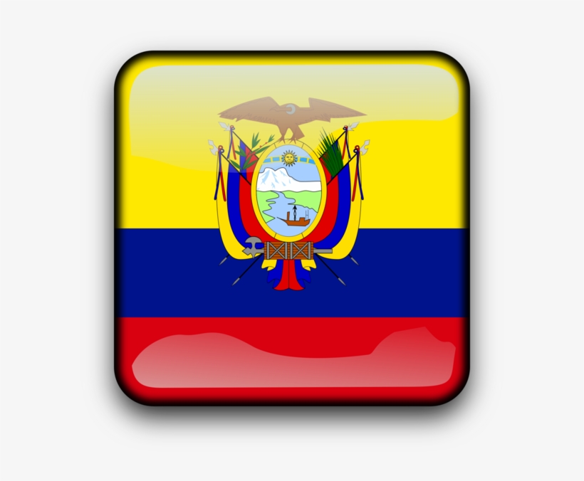 Flag Of Ecuador Computer Icons - Ecuadorian Glossy Flag Keychain, Adult ...