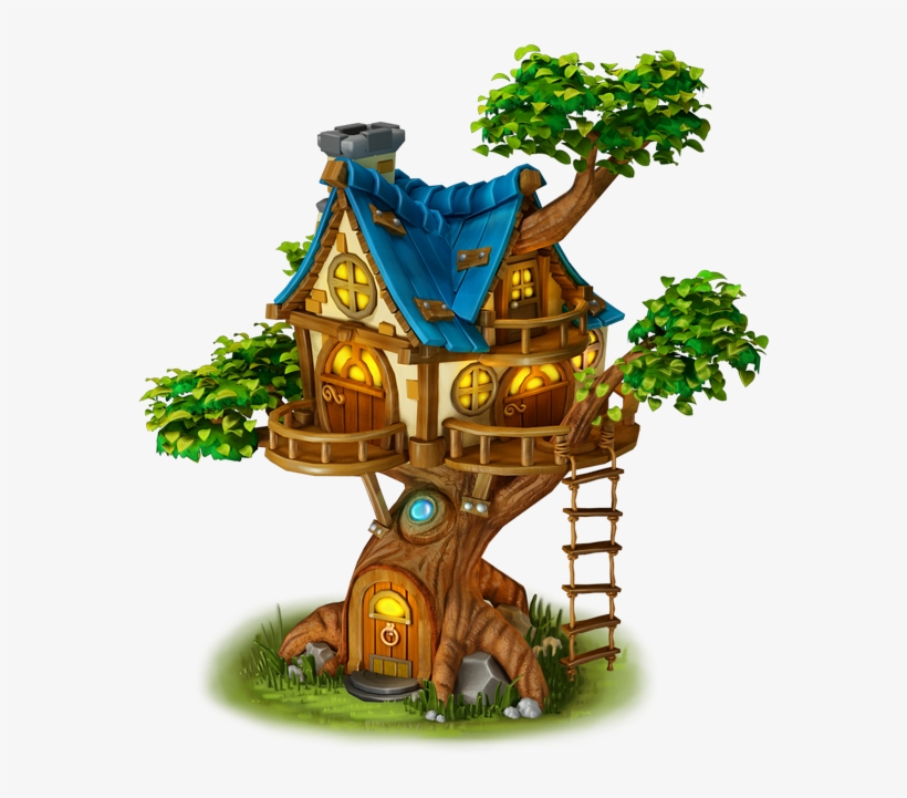 Tree House Illus - Tree House Transparent PNG - 570x641 - Free Download ...