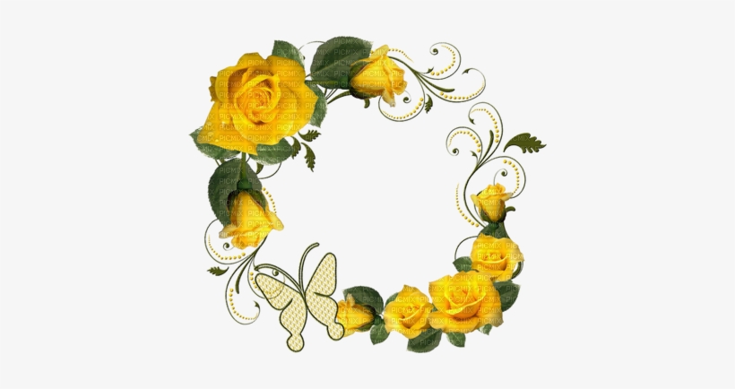 Download Yellow Rose Frame Jaune Cadre Rose - Yellow Rose Frame Png ...