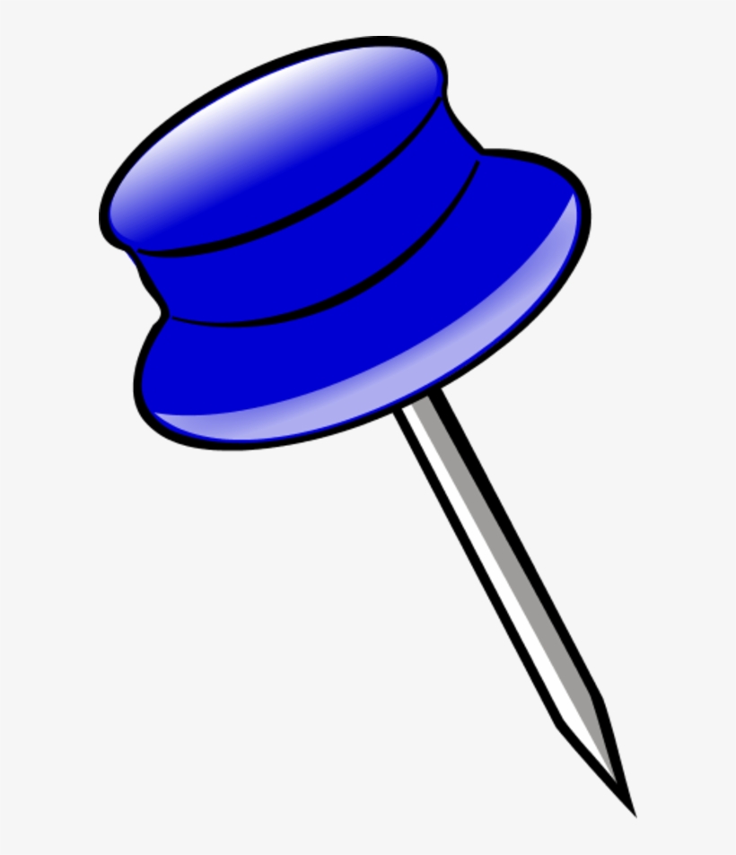 Pin, Blue, Office, Notice, Clerical, Tack - Pin Clip Art Transparent ...