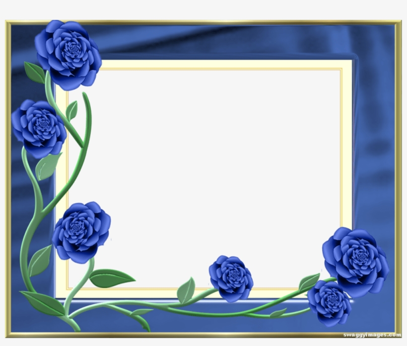 Blue Rose Photo Frame - Picture Frame Transparent PNG - 999x800 - Free ...