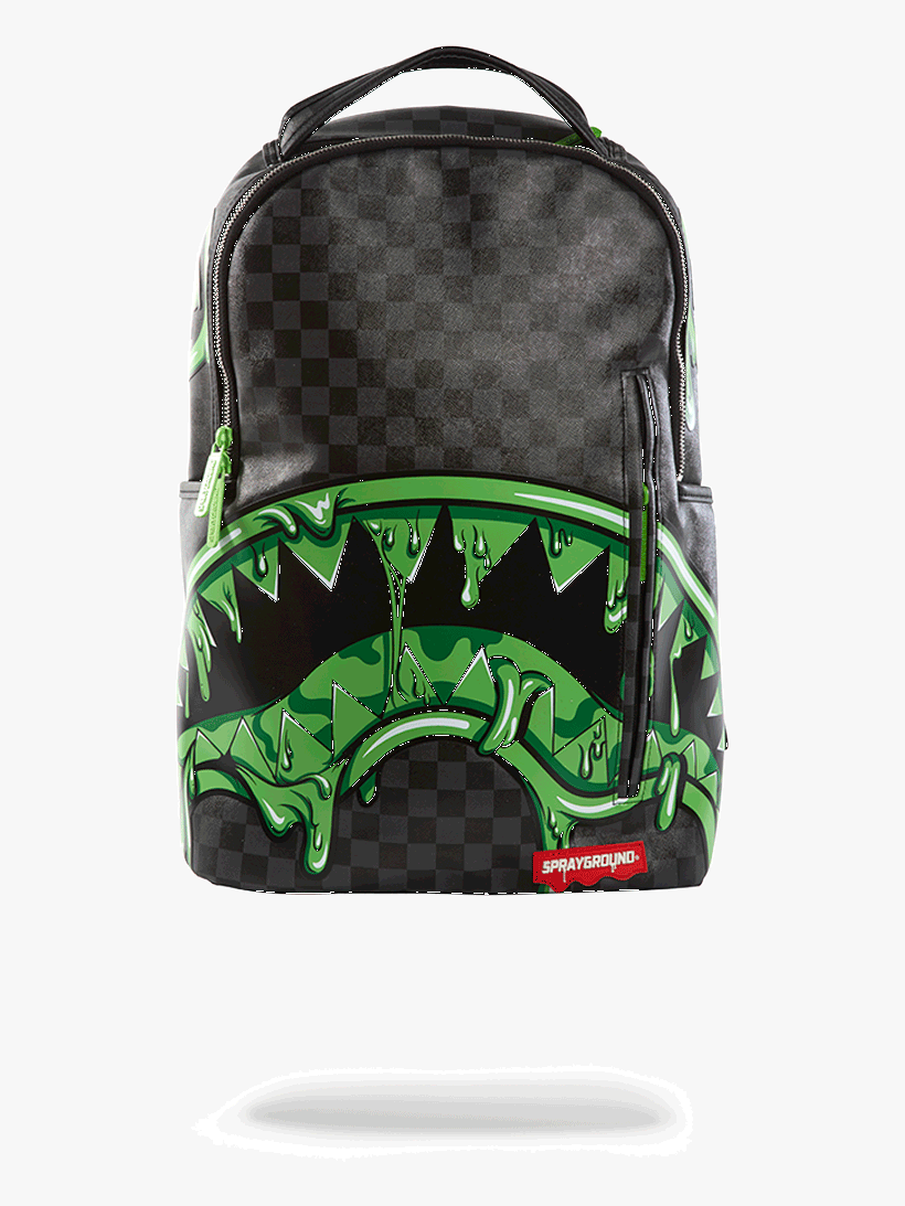 Sprayground Slime Shark Backpack Transparent PNG - 802x1023 - Free ...
