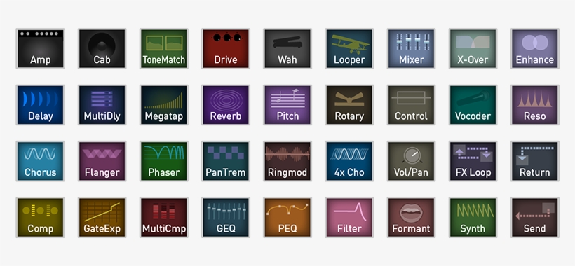 Axe-fx Effect Icons - Axe Fx Effects Transparent PNG - 776x300 - Free ...