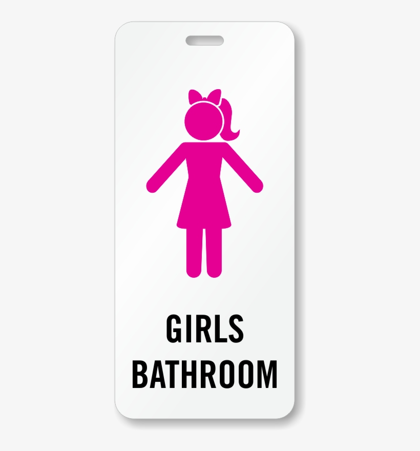 Download Girls Bathroom Sign Ada Compliant School Lavatory Sign - Pink ...