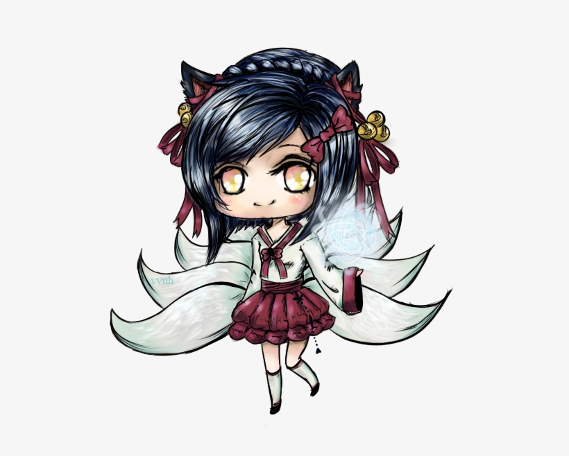 Cute Ahri Kawaii Chibi, League Of Legends, Fox, Foxes, - Ahri Chibi ...