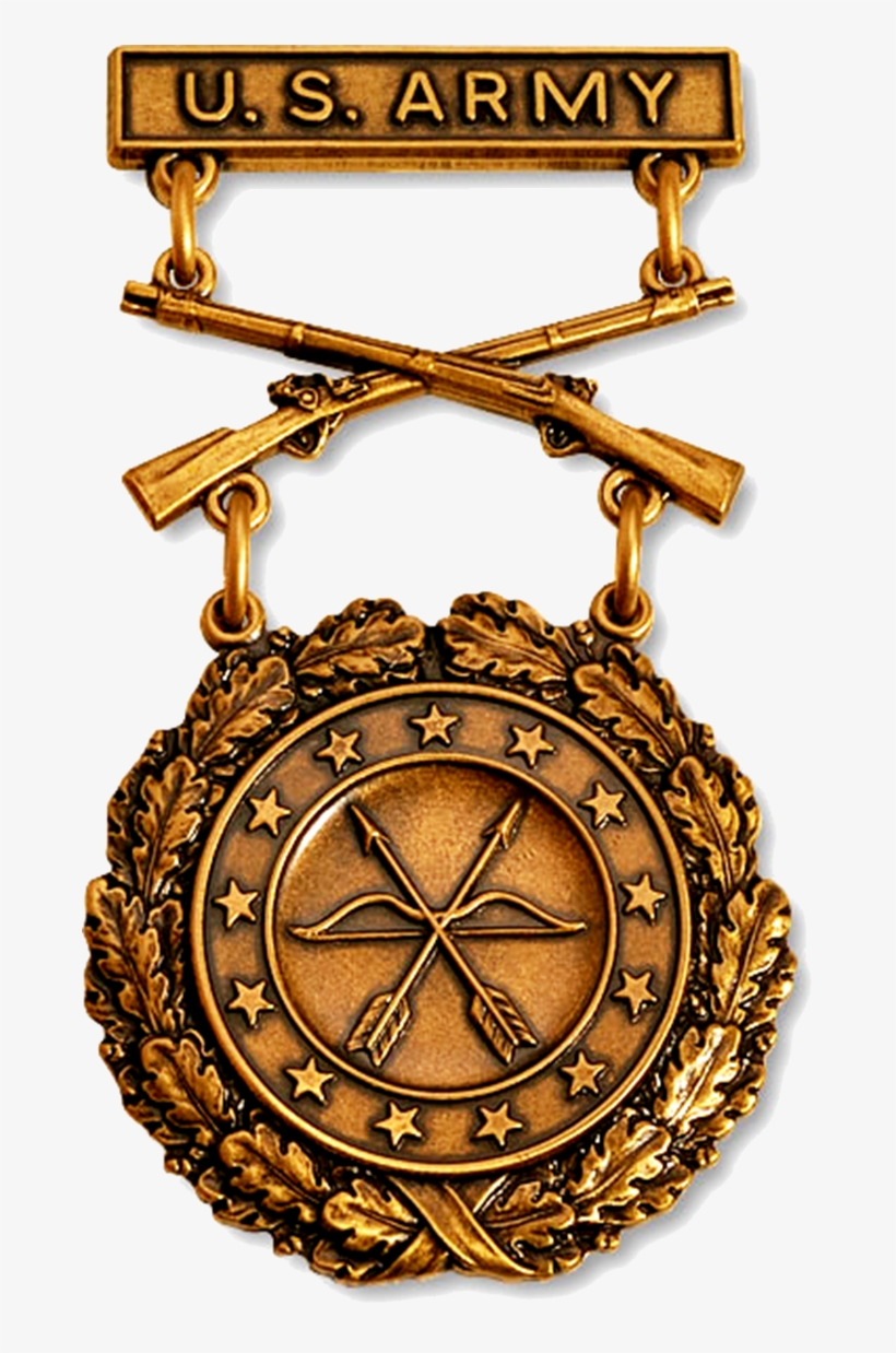 Excellence In Competition Rifleman Shot Badge (army) Transparent PNG ...
