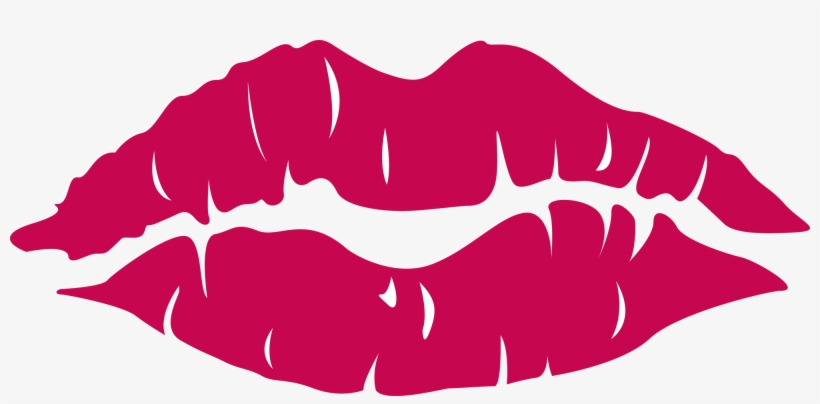 Red Cartoon Lips Clip Art - Cartoon Lipstick Kiss Png Transparent PNG ...