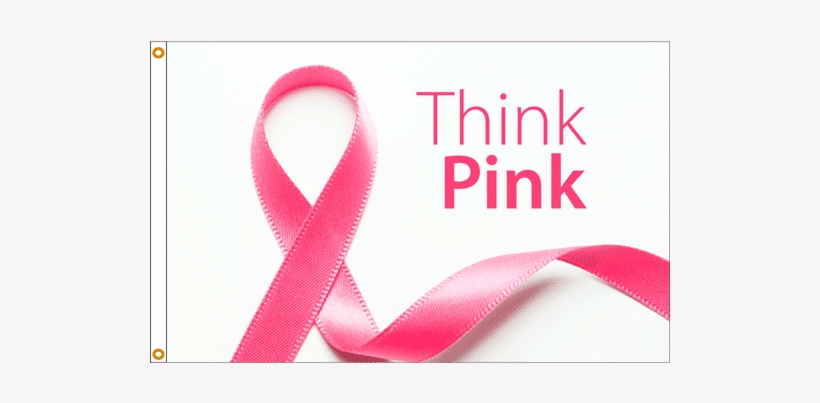 Think Pink Ribbon Flag - Pink Ribbon Transparent PNG - 520x416 - Free ...