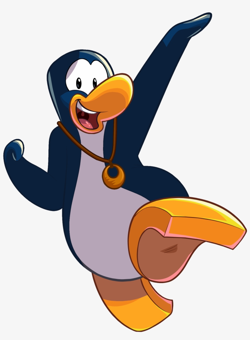 Jumping Penguin With Pendant Necklace - Club Penguin Jumping Penguin ...