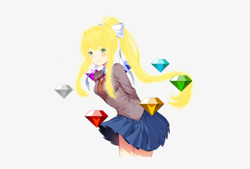 Super Monika - - Doki Doki Literature Club Minecraft Skin Transparent ...