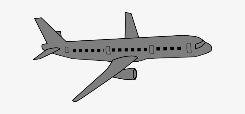 Grey Airplane Clipart Png For Web Transparent PNG - 600x301 - Free ...
