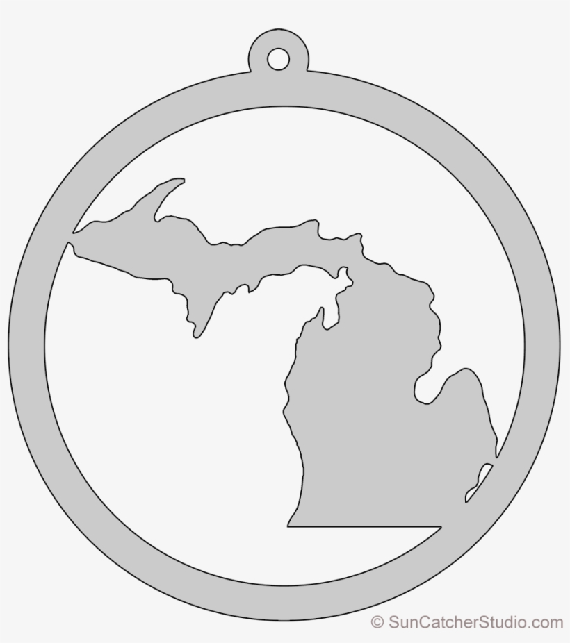Michigan Map Circle Free Scroll Saw Pattern Shape State - Pattern ...