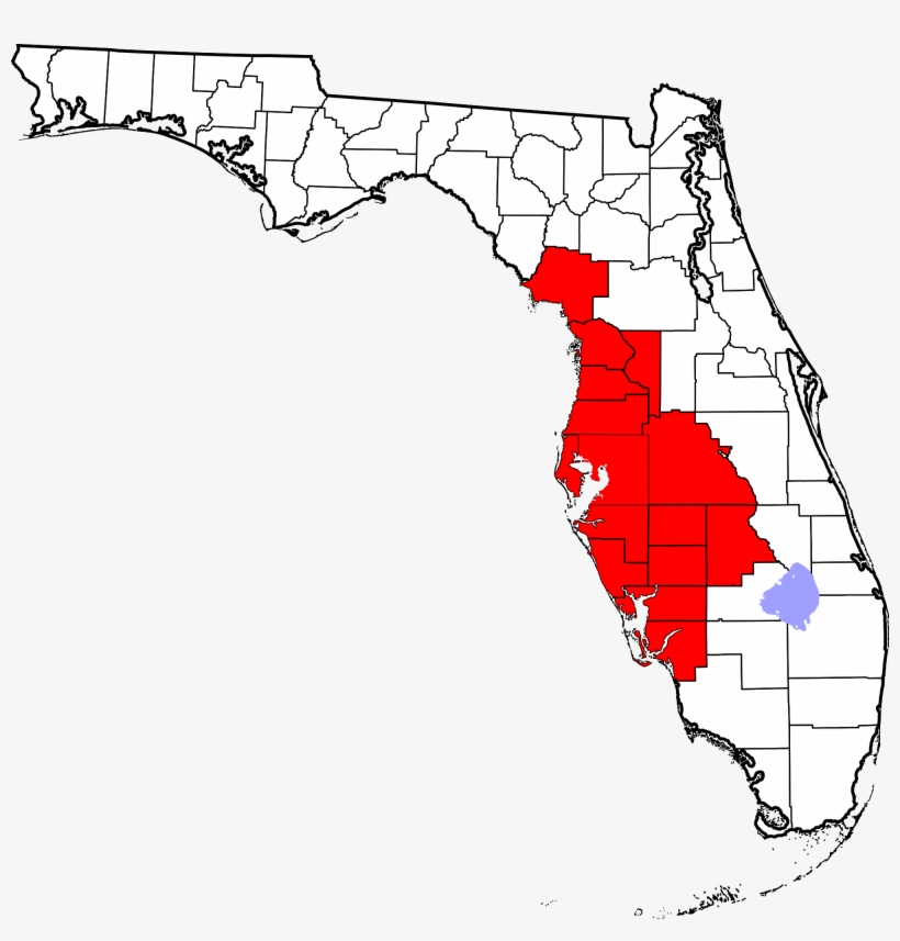 Florida Transparent Red - Map Of Florida Transparent PNG - 2000x1994 ...