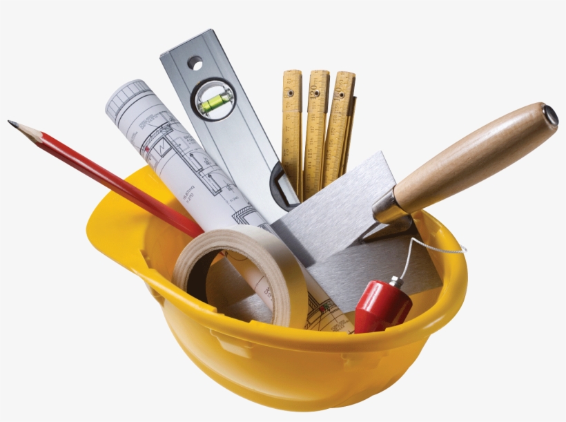 Construction Tools Png Clipart Black And White - Building Construction ...