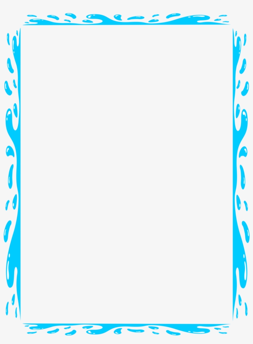 Splashy Water Border Page - Water Border Clipart Transparent PNG ...