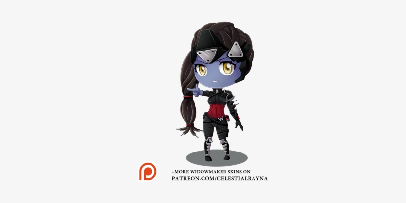 Chibi Widowmaker Noire By Celestialrayna - Deviantart Transparent PNG - 350x350 - Free Download ...