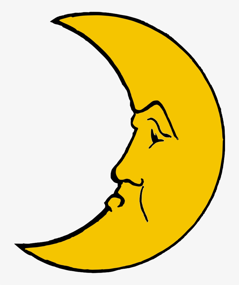 Crescent Moon With Face