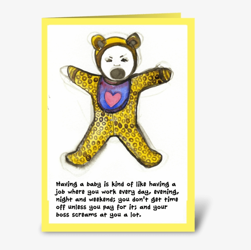 Paternity Leave Workload Greeting Card - Greeting Card Transparent PNG ...
