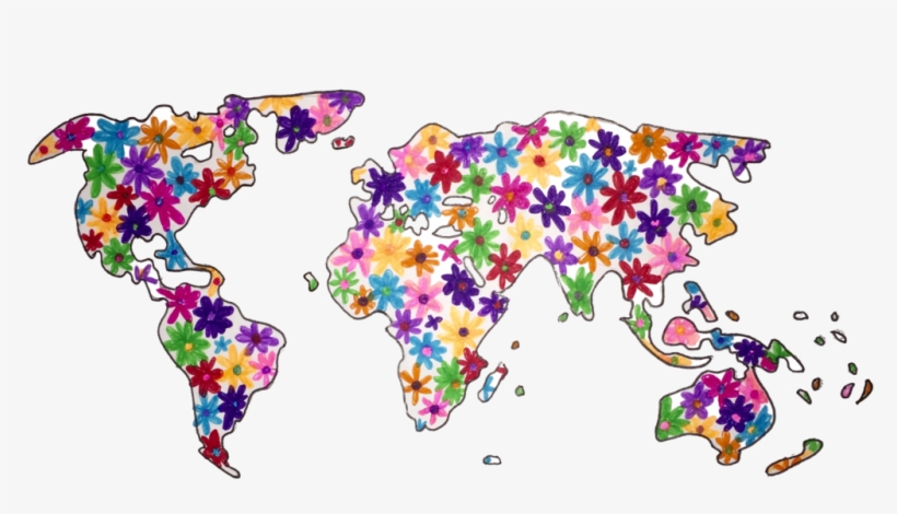 Flower World Map - Tropical Rainforests On Map Transparent PNG ...