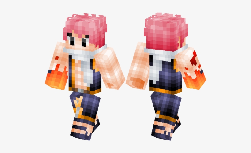 Download Natsu Dragneel Minecraft Skin - HD Transparent PNG - NicePNG.com