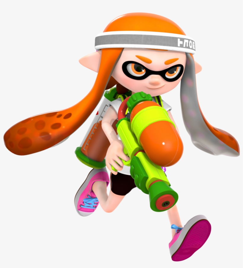 458kib, 1024x1024, Splatoon Inkling Girl Render By - Splatoon 2 Girl Orange Transparent PNG ...