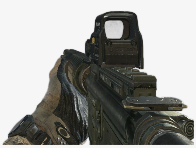 M16a4 Holographic Sight Mw3 - Cod 3 Gun .png Transparent PNG - 1268x994 ...