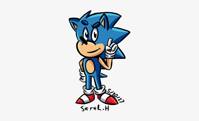 Drew This Cute Little Classic Sonic After I Watched - Cartoon ...