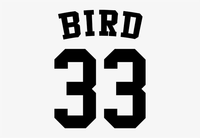 Larry Bird 33 Number Sticker - Larry Bird Number 33 Transparent PNG ...
