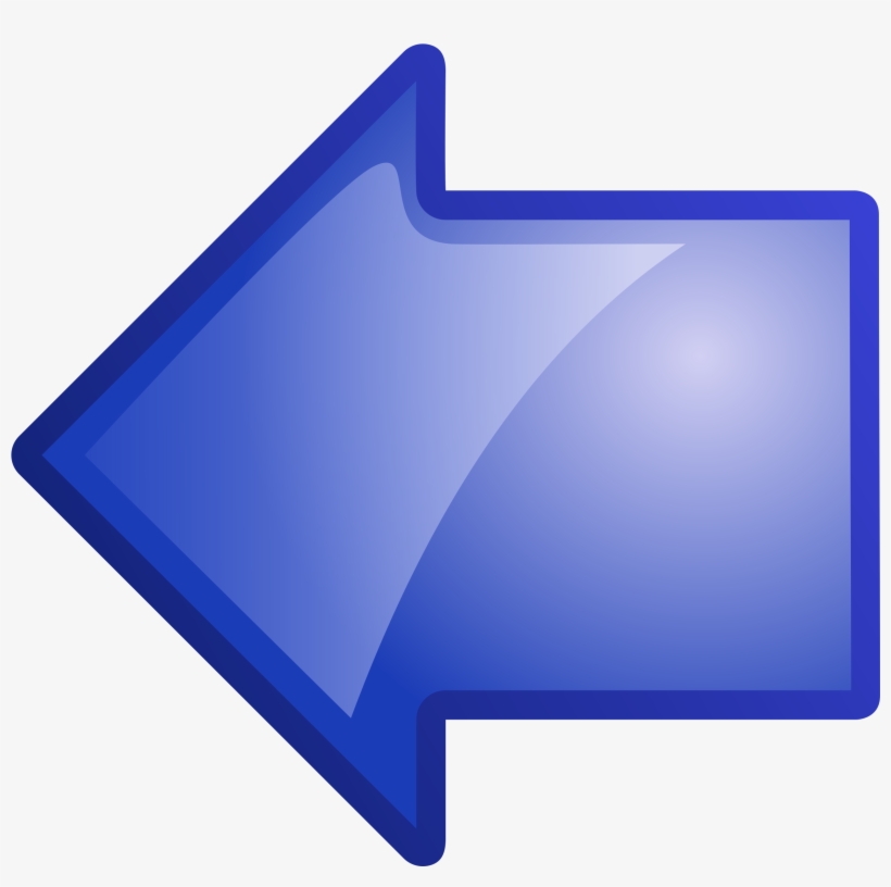 Este Gráficos Es Flecha Izquierda Azul Clipper Sobre - Left Arrow ...