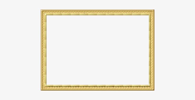Frame Outline Gold Golden Isolated Frame F - Picture Frame Transparent ...