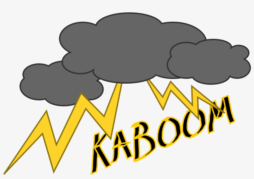 Clipart Explosion Kaboom - Thunder And Lightning Clipart Transparent ...