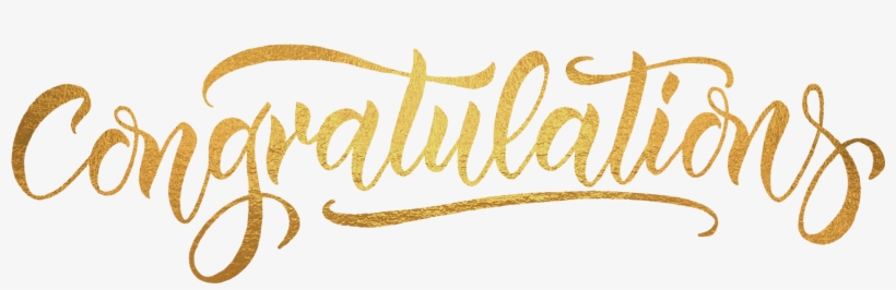 Ftestickers Text Typography Congratulations Gold - Transparent ...