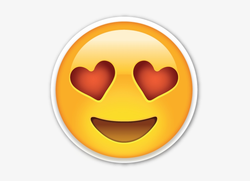 Smiling Face With Heart Shaped Eyes - Emoji Face Love Transparent PNG ...
