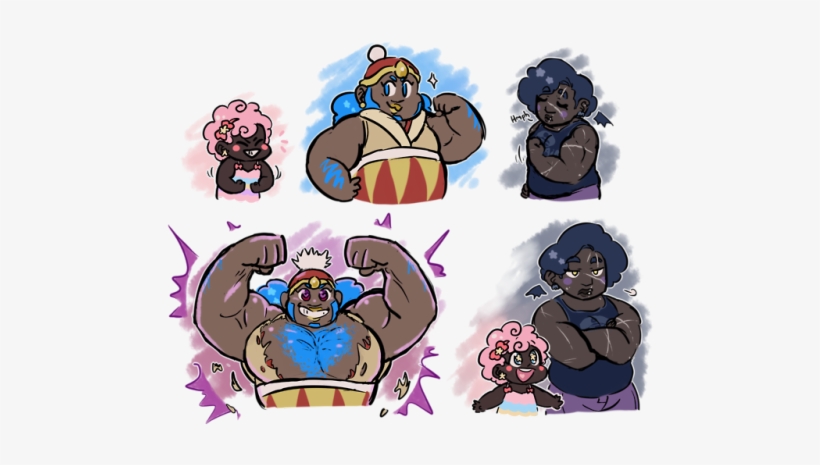 Flexing Contest - Buff Kirby Transparent PNG - 500x406 - Free Download ...