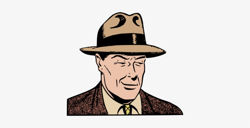 Mafia Drawing Gangster Hat Fedora - Clipart Man In Hat Transparent PNG ...