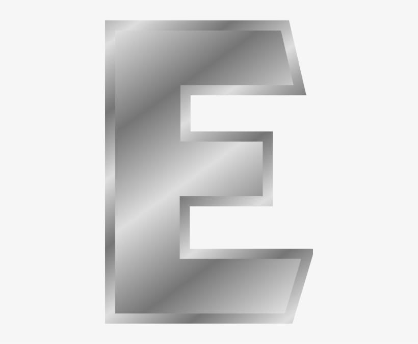 Effect Letters Alphabet Silver Clip Art At Clker Com - Letter E Gold ...