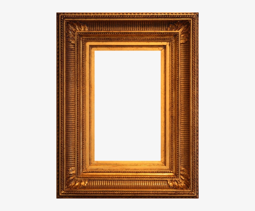 Golden Frame - Golden Frame Psd Transparent PNG - 458x600 - Free ...