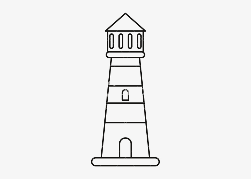 Lighthouse Clipart Outline - Outline Of A Lighthouse Transparent PNG ...