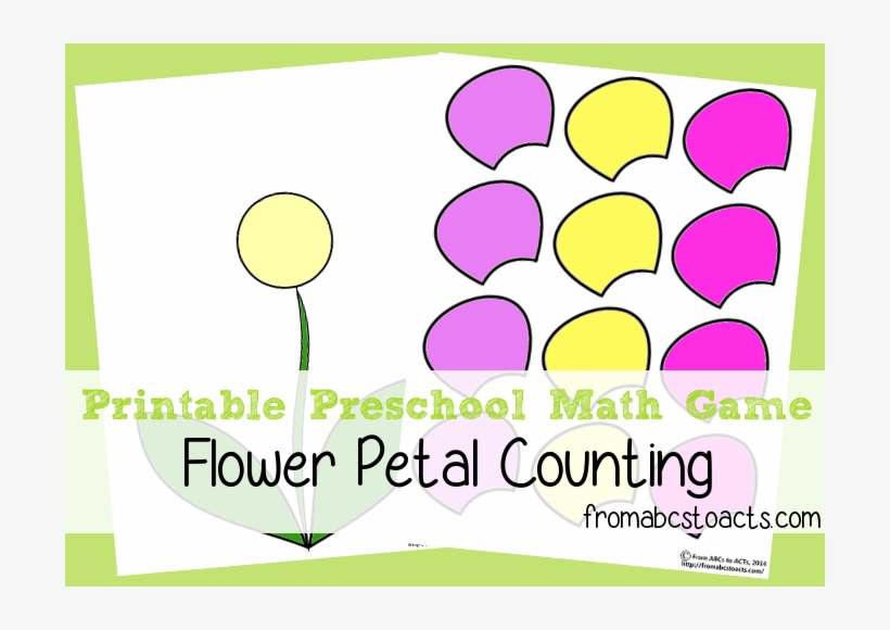 Printable Preschool Math Games - Flower Petal Counting Printable ...