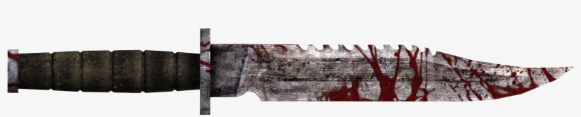 Chance's Knife - Combat Knife With Blood Transparent PNG - 2550x600 ...