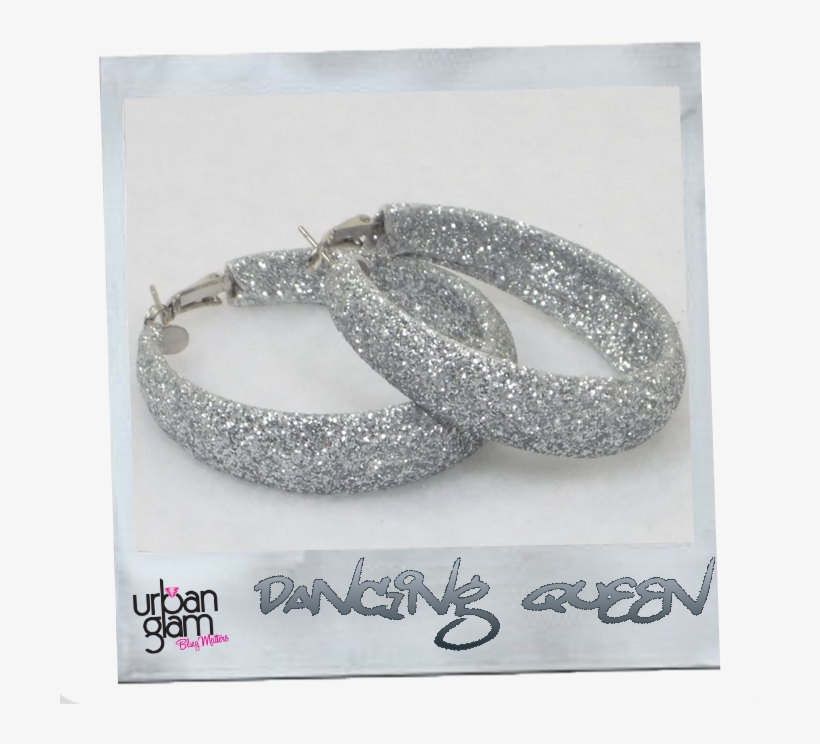 Silver Glitter Hoop Earrings - Earring Hoops With Glitter Transparent ...
