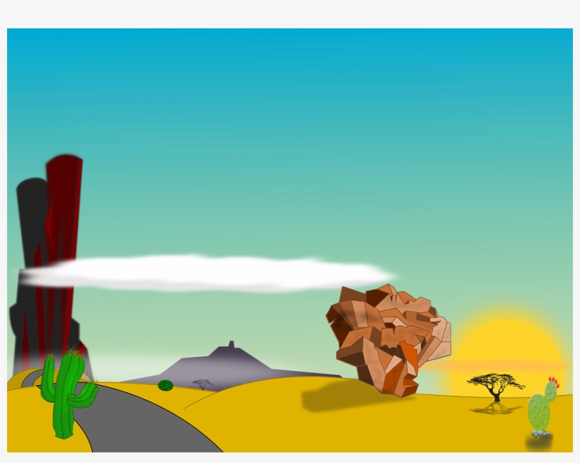 Clipart Desert Mountains