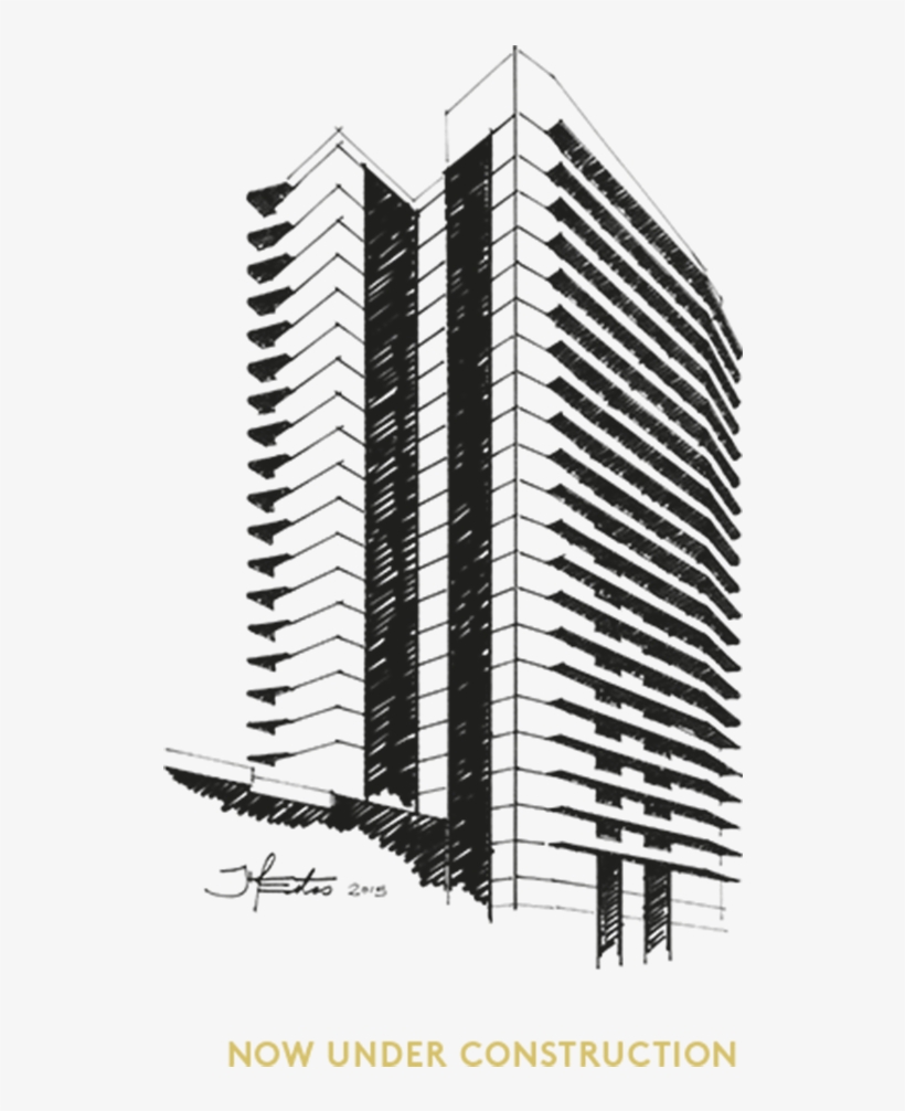 High Rise Building Sketch Transparent PNG - 661x969 - Free Download on ...