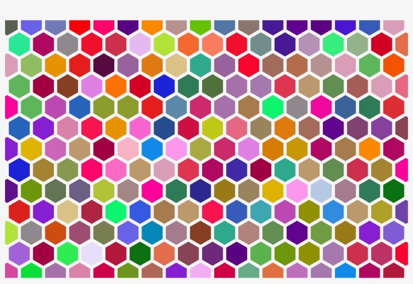 This Free Icons Png Design Of Colorful Hex Grid Pattern Transparent PNG ...
