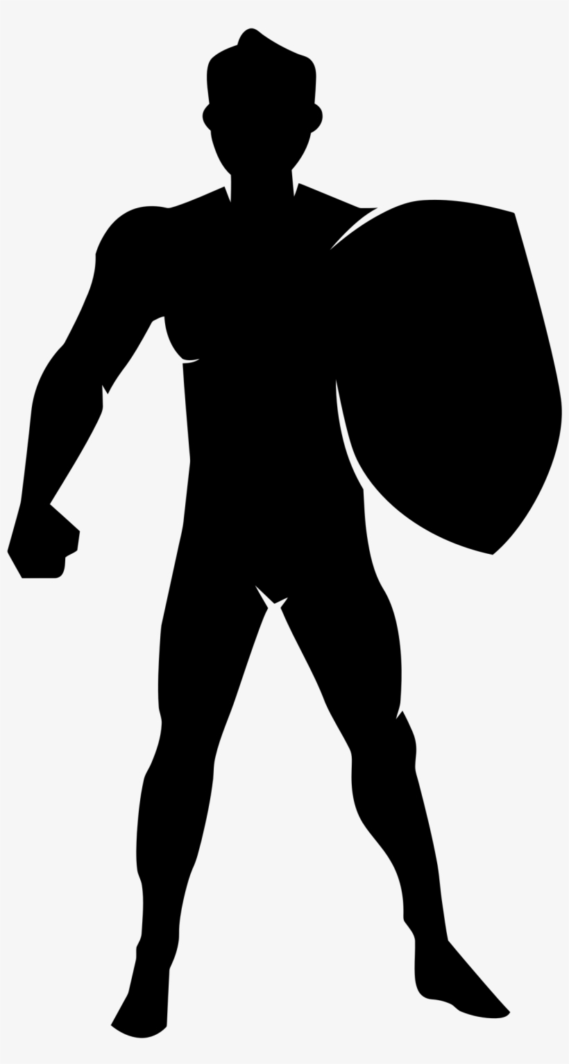 Picture Free Library With Shield Silhouette Big Image - Man With Shield ...