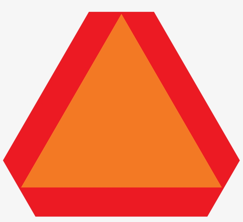 Vector Back Triangle - Tractor Slow Moving Sign Transparent PNG ...