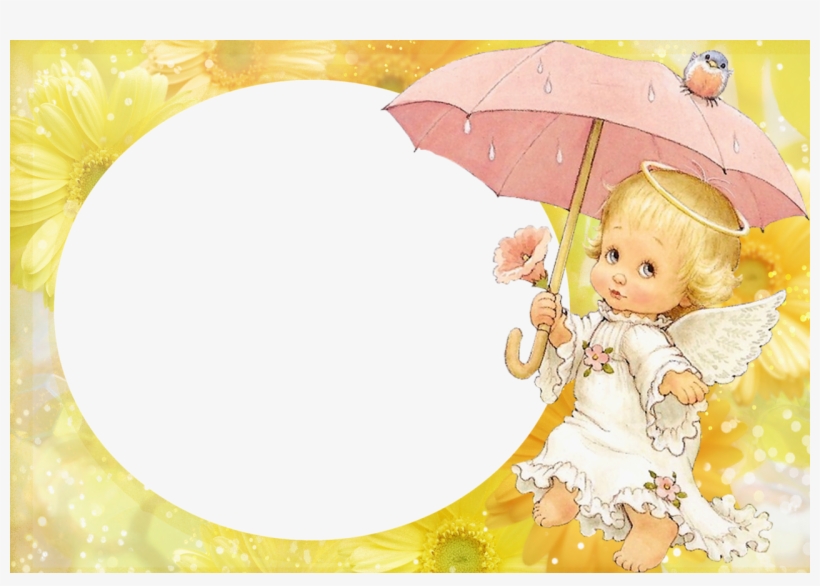 Clipart Frames Angel Download - Pink Angel Frame Png Transparent PNG ...